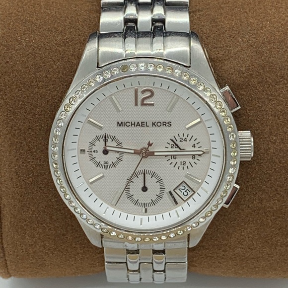 Michael Kors | Accessories | Michael Kors Stainless Steel Crystal Watch ...